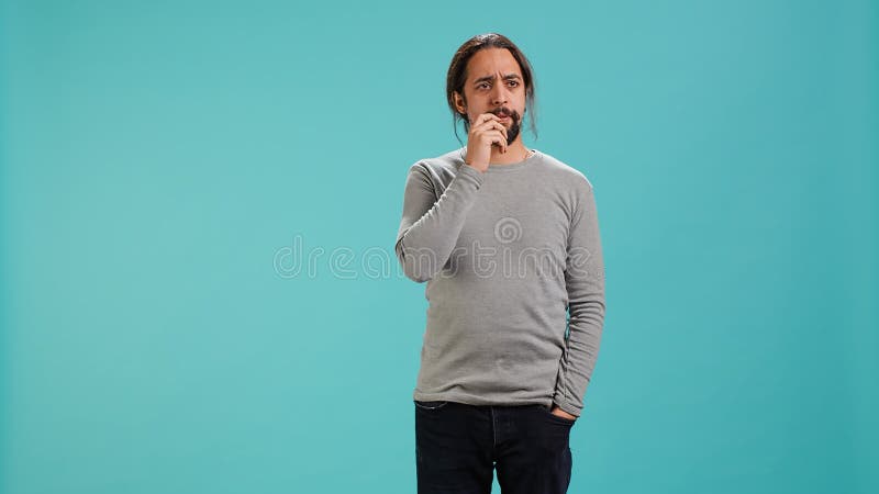 Portrait of Man Feeling Perplexed by Confusing Information, Scratching ...