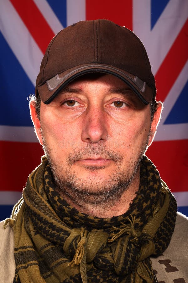 Portrait of a man stock photo. Image of head, flag, united - 53024632