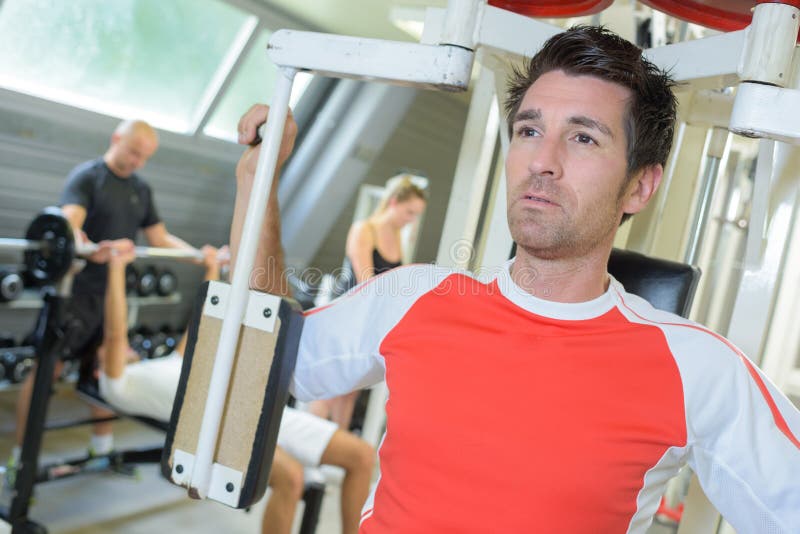 Portrait man in gym stock image. Image of coach, counting - 200002031