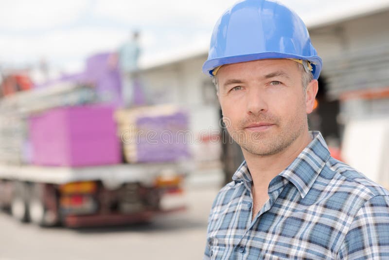 Portrait man in hardhat stock image. Image of professional - 85000017