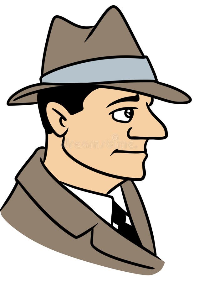Portrait Man Hat Cartoon Illustration Stock Illustration - Illustration ...