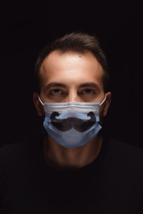 Mask with a mustache stock photo. Image of black, head - 34005366