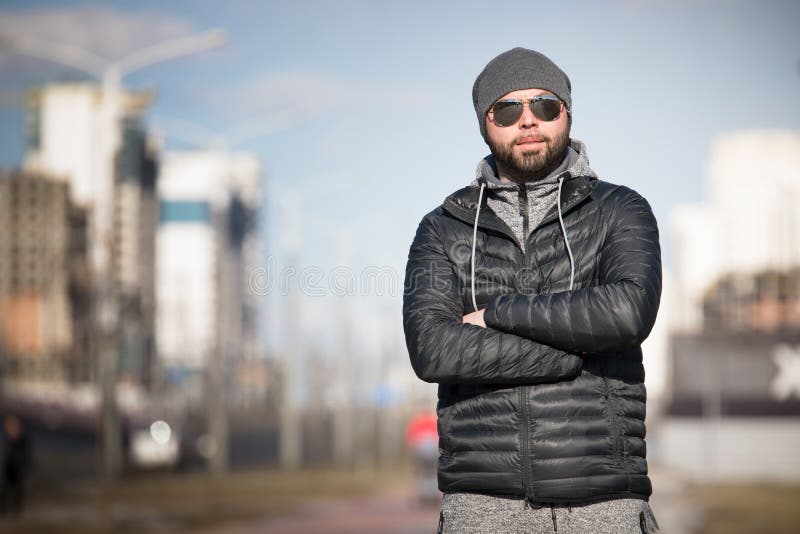 Portrait of man outdoor. stock photo. Image of caucasian - 116032936