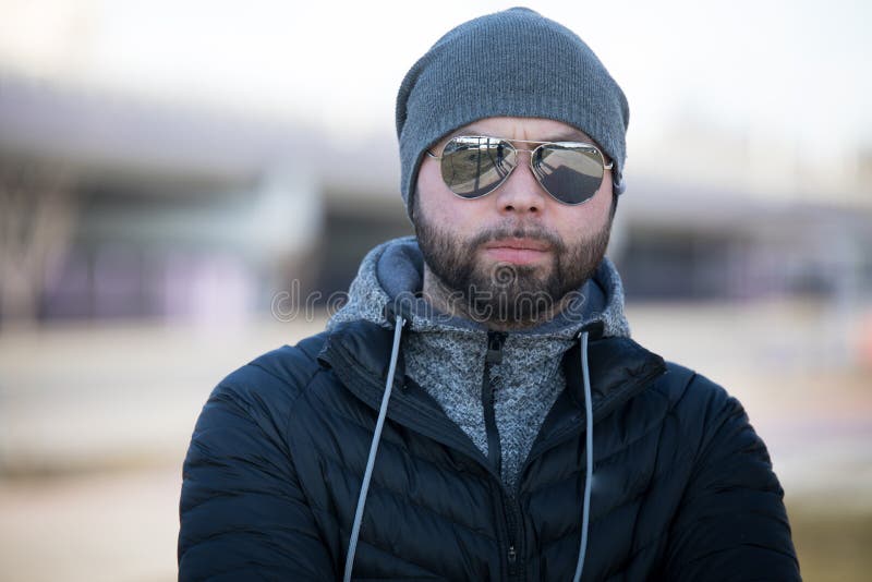 Portrait of man outdoor. stock image. Image of people - 116033005