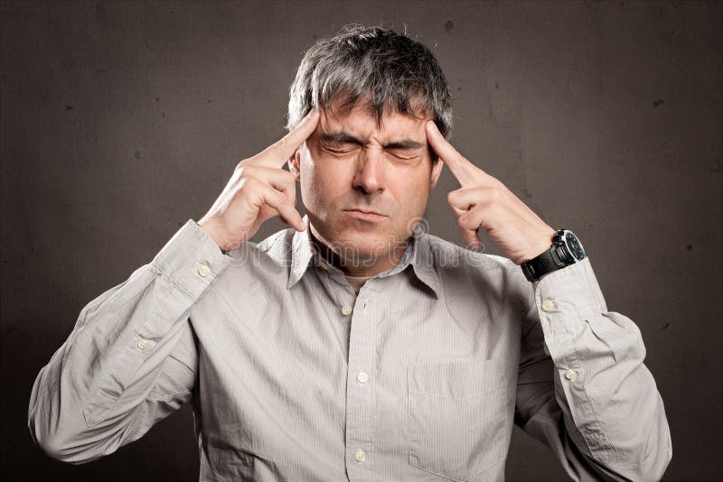 Man with Pensive Expression Stock Photo - Image of real, caucasian ...