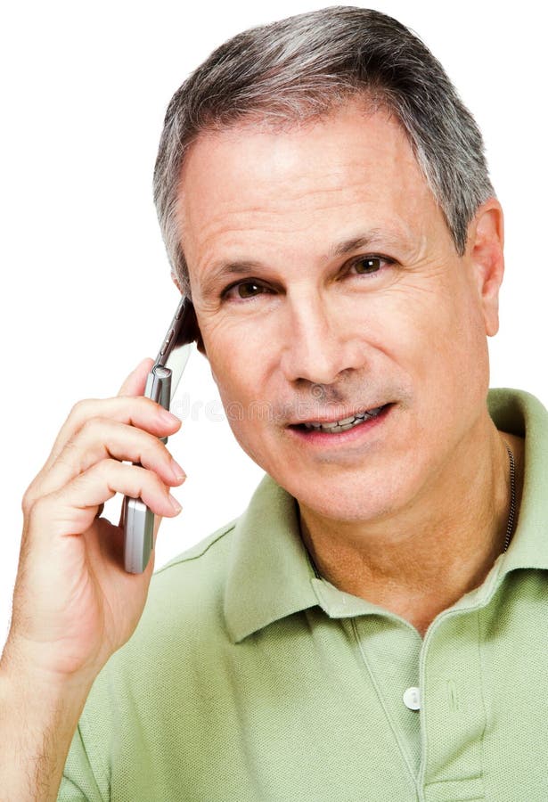 Portrait of a Man on the Phone Stock Photo - Image of mobile, close ...