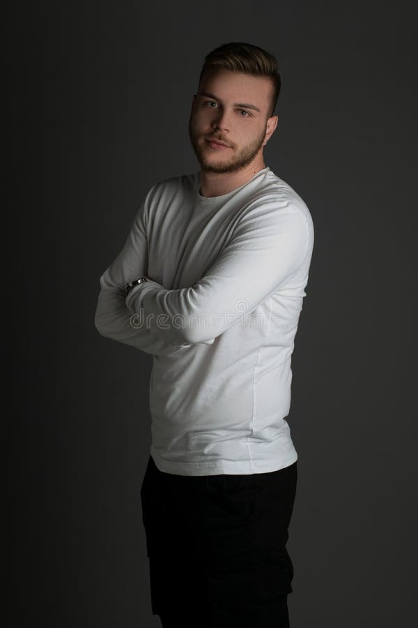 Man pising in studio. stock photo. Image of facial, beauty - 185416958