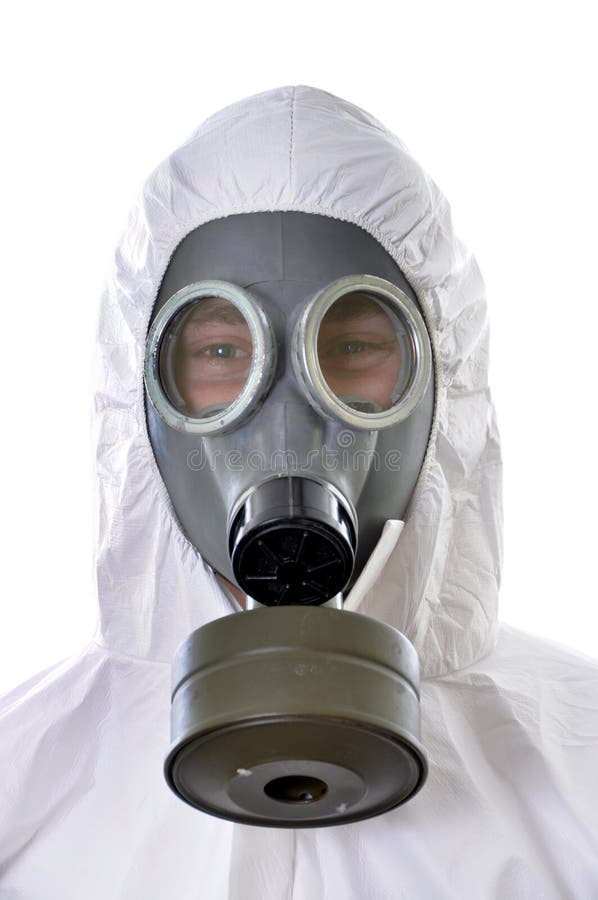 Portrait of a Man in Protective Wear Isolated Stock Photo - Image of ...