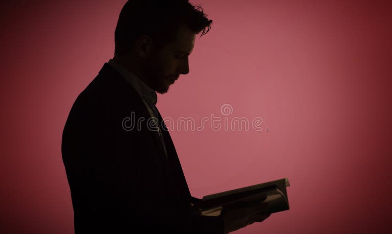 Portrait of the Man Reading a Magazine Stock Photo - Image of employee ...