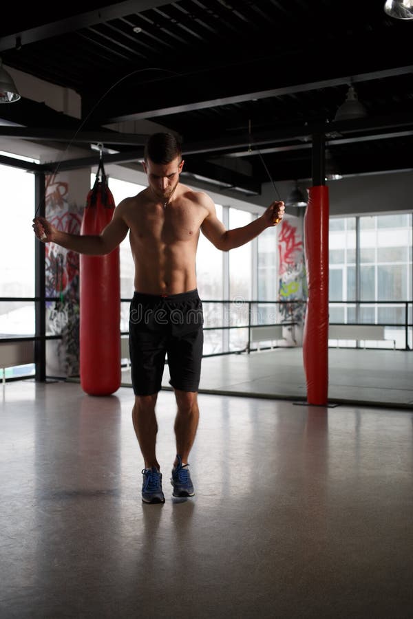 Portrait of man with rope stock image. Image of middle - 83396719