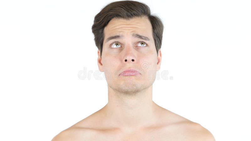 Portrait of a Man with Sad Angry Expression Stock Photo - Image of ...