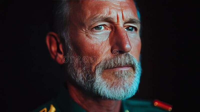 Portrait of a Man with a Serious Expression in Dramatic Lighting Stock ...