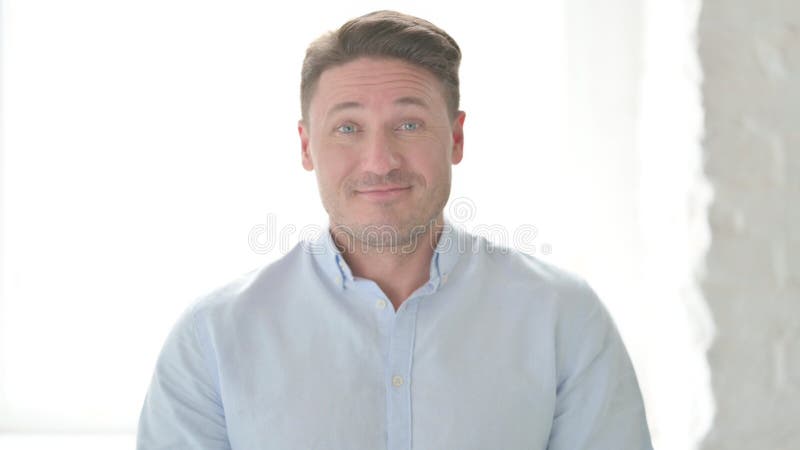 Portrait of Man Shaking Head As Yes Sign, Approval Stock Photo - Image ...