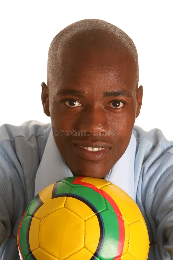 Portrait of Man with Soccer Ball Stock Photo - Image of professional ...