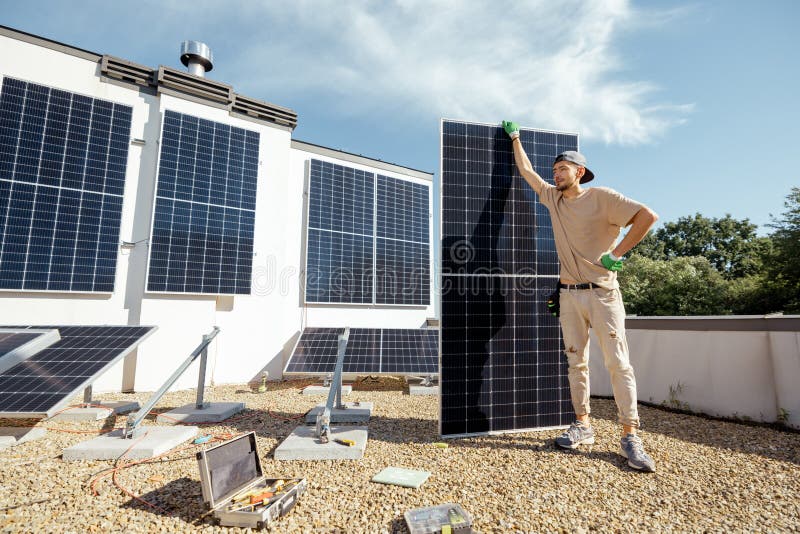 963 Solar Panel Installation Portrait Stock Photos - Free & Royalty ...