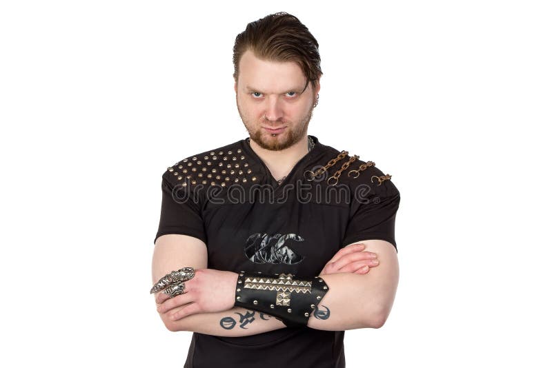 Portrait of the Man with Stern Look Stock Image - Image of maniac, eyes ...