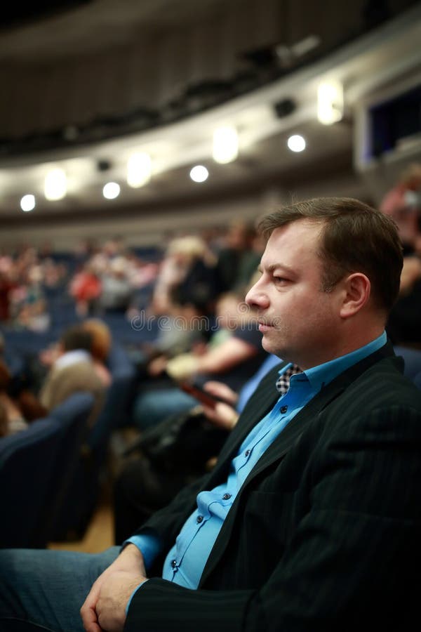 Man in theater stock photo. Image of looking, film, leisure - 105105768