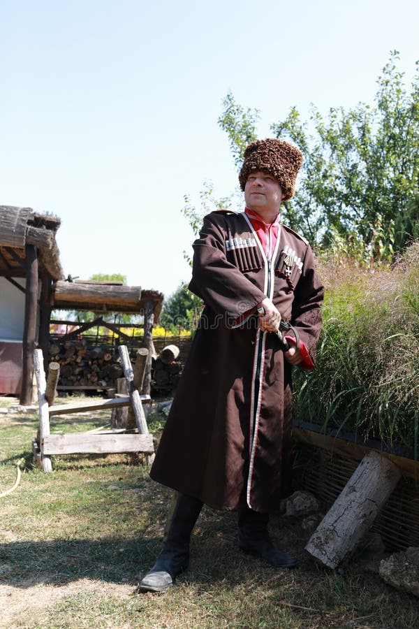 Man in Traditional Cossack Costume Stock Image - Image of male, cossack ...