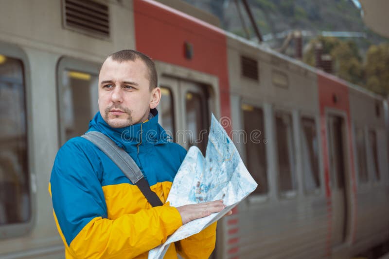 Portrait of a Man on a Train Stock Image - Image of lifestyle, tourist ...