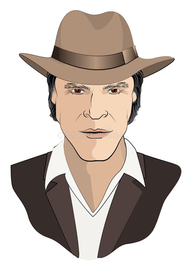 Portrait of man.Vector stock vector. Illustration of painting - 14960369