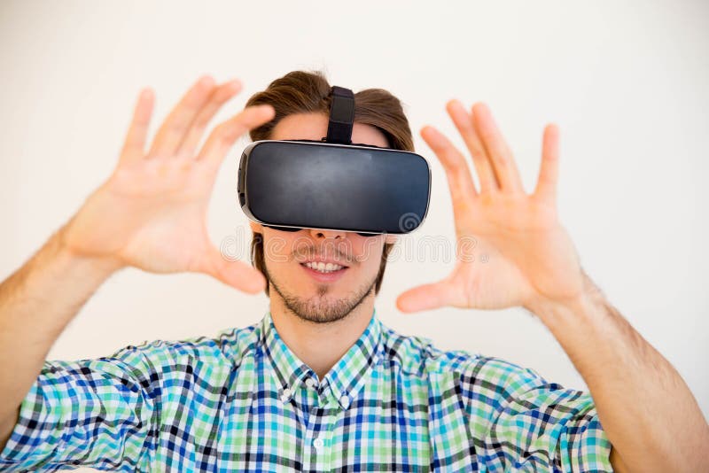 Man in vr headset stock photo. Image of digital, entertainment - 112719666