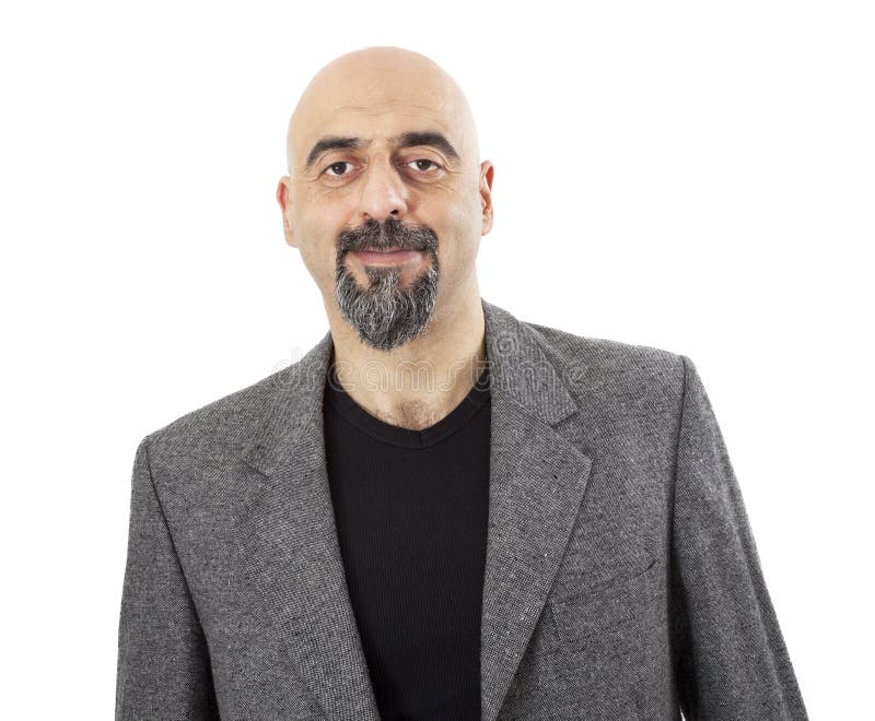 Portrait of Man on White Background Stock Photo - Image of background ...