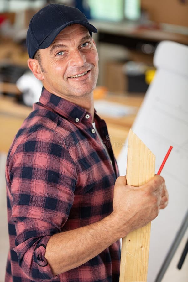 Portrait Man Who Owns Carpentry Business Stock Image - Image of ...