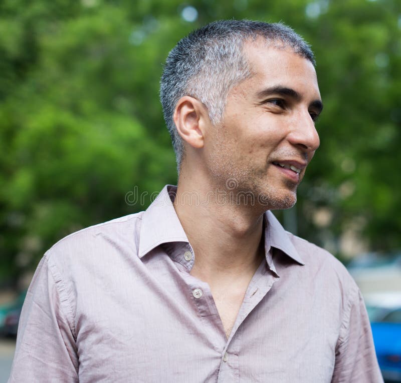 Portrait of Man Who is Standing on the Street Stock Image - Image of ...
