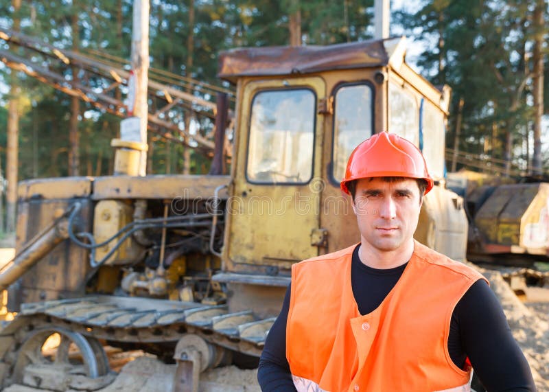 Portrait of Man Working in Helmet Stock Image - Image of labor ...