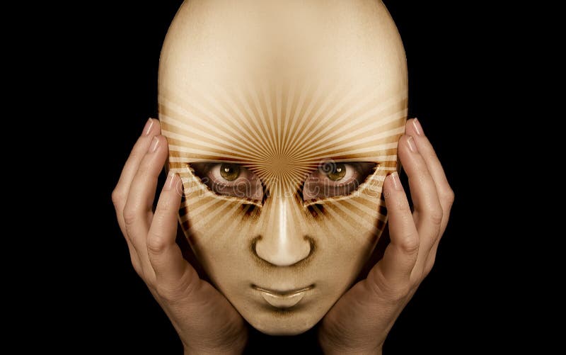 Portrait with mask stock image. Image of camouflage, masked - 35665395