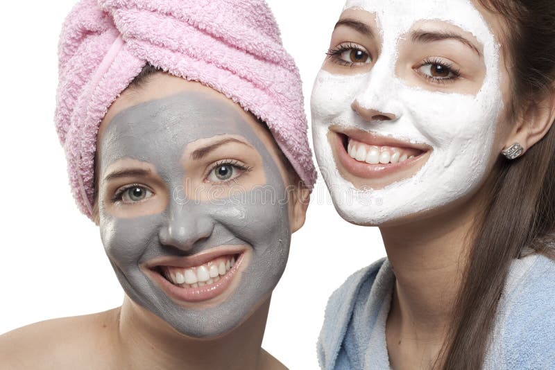 Portrait with masks stock photo. Image of care, close - 25151592