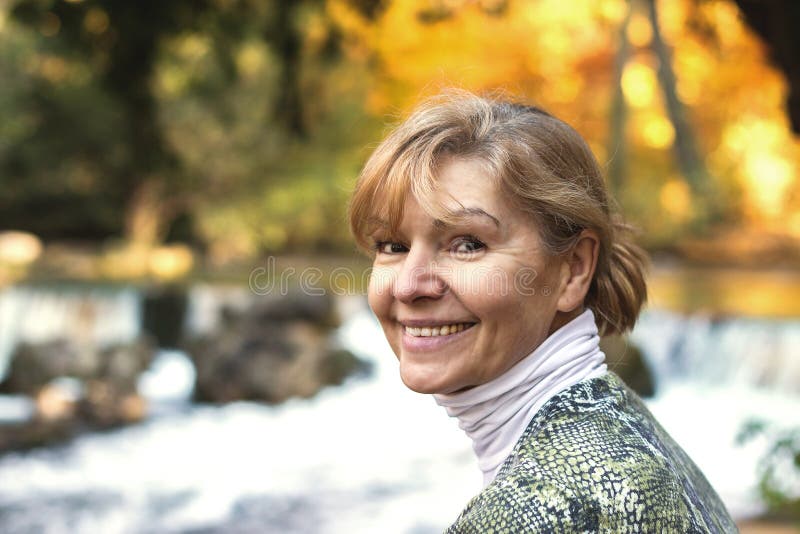 Portrait Of Mature Attractive Woman Stock Image - Image of fall, face ... Portrait Of Mature Attractive Woman Stock Image - Image of fall, face ...