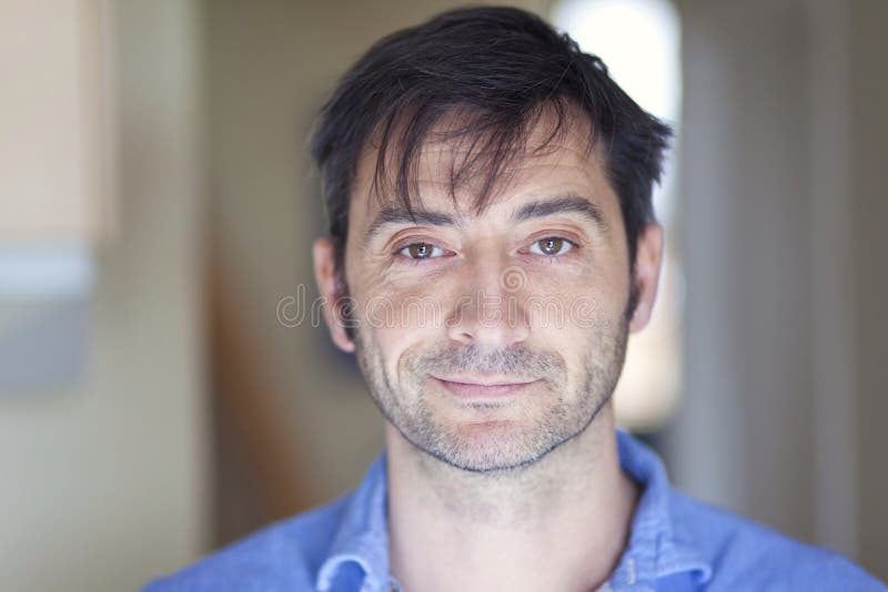 Portrait of a Mature Italian Man Stock Photo - Image of father ...