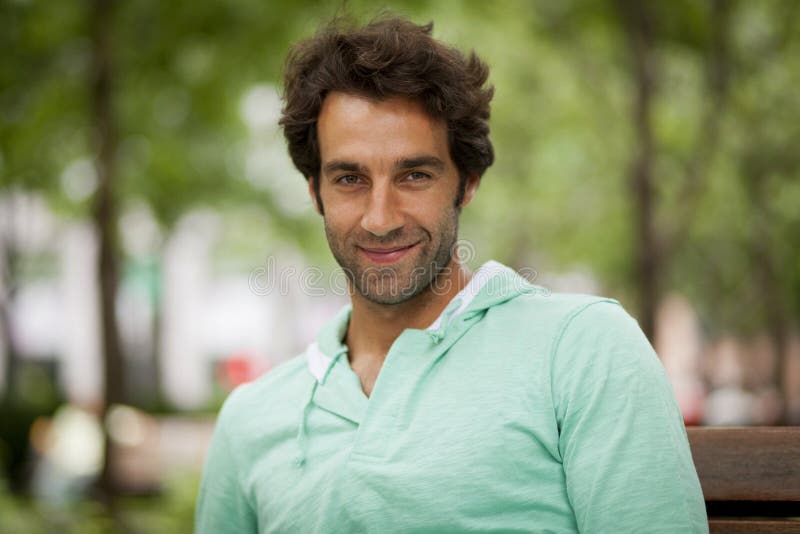 Portrait of a Handsome Spanish Man Smiling at the Camera Stock Photo ...