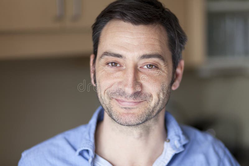Portrait of a Mature Spanish Man Stock Image - Image of home, caucasian ...