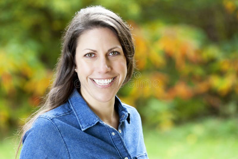 Portrait of a Mature Italian Woman Smiling at the Camera Stock Image ...