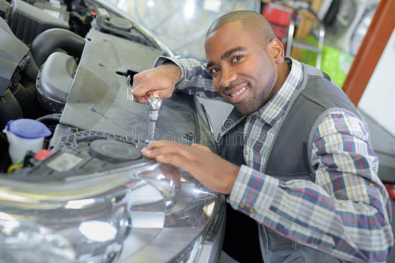 Portrait Mechanic Posing while Working Stock Photo - Image of joint ...