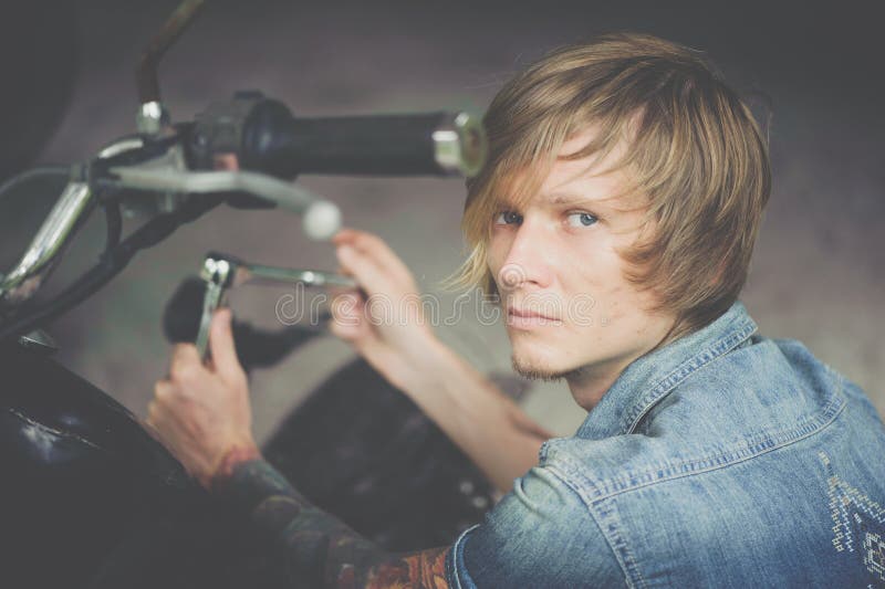 Portrait of a Mechanic at Work in His Garage Stock Photo - Image of ...
