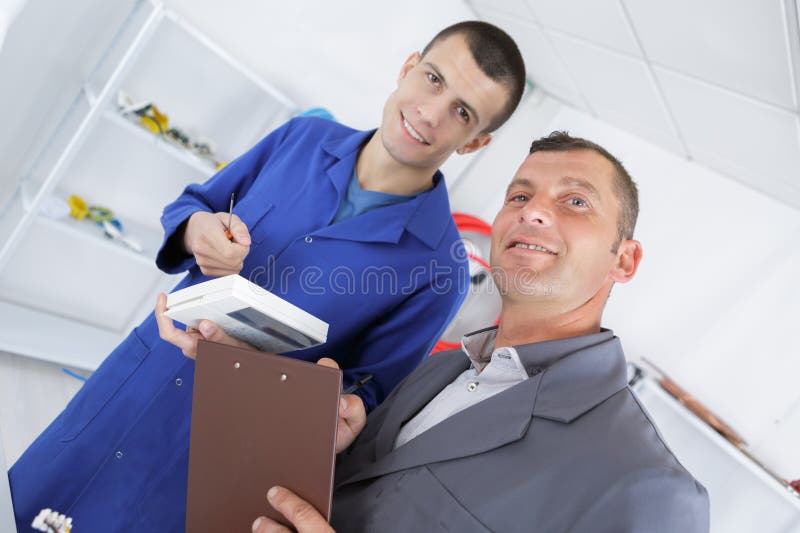 Portrait Mechanical Engineering Apprentice Stock Image - Image of ...