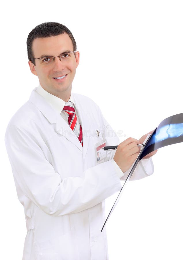 Portrait of Medical Doctor with a X-ray Image. Stock Image - Image of ...