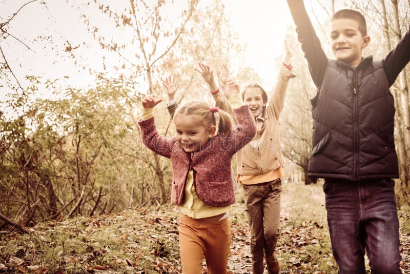 Portrait of Medium Group Children. Stock Image - Image of friendship ...