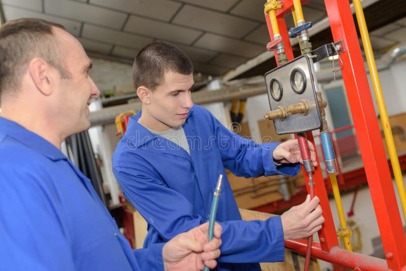 Portrait men in factory stock photo. Image of operation - 240331644