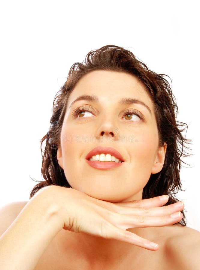 Portrait of mid aged woman stock image. Image of attractive - 14457647