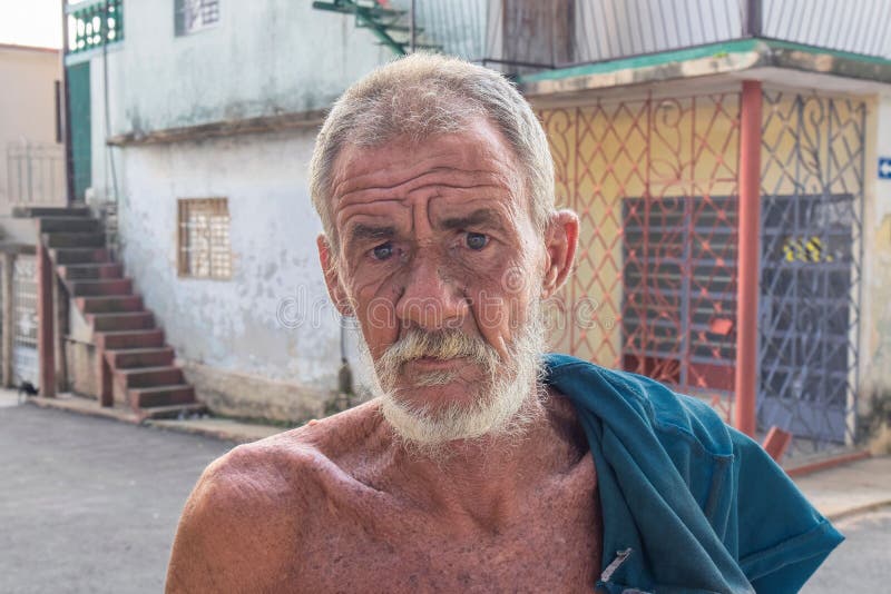 Portrait of a Middle-aged Cuban Man Standing Outdoors Stock Photo ...