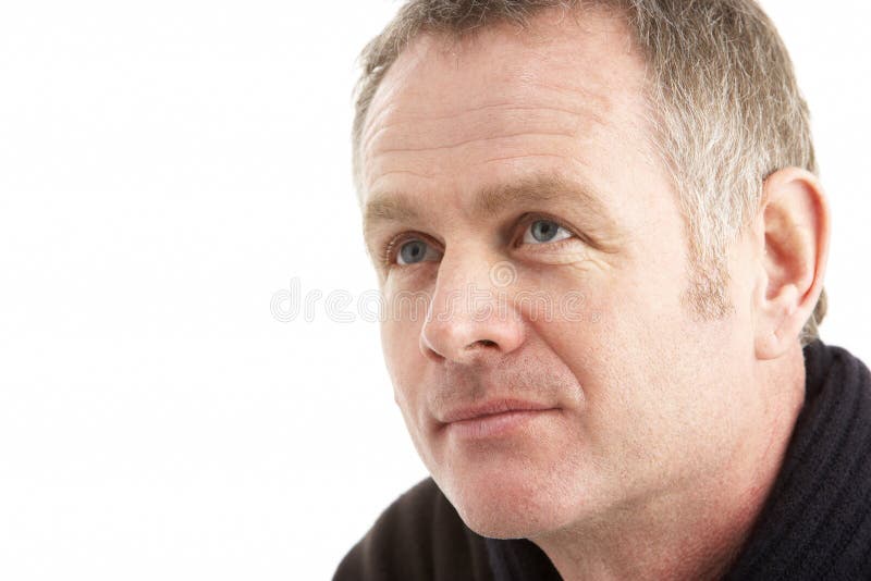 Portrait of Middle Aged Man Stock Photo - Image of studio, serious ...