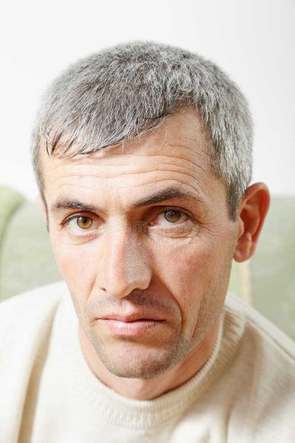 Portrait of Middle Aged Man Stock Image - Image of caucasian, serene ...
