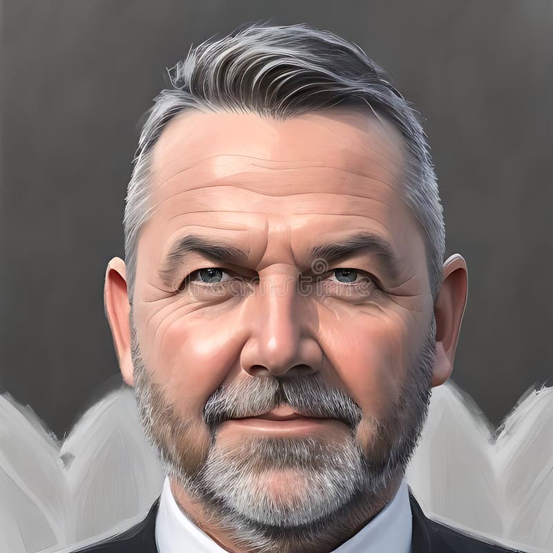 Portrait of a Middle Aged Man Created with Generative AI Technology ...