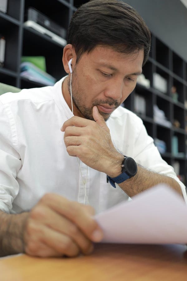 Portrait of a Middle-aged Man in an Office Stock Photo - Image of ...