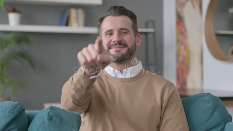 Portrait of Man Pointing Towards Camera Stock Footage - Video of ...