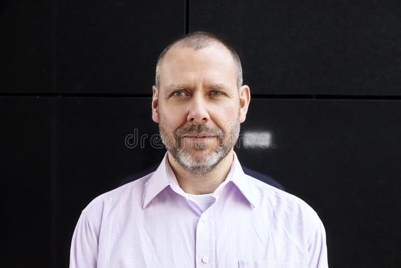 Portrait of Middle-aged Man Stock Photo - Image of dark, industry: 94853450